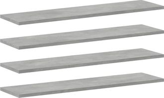 Generic 4X B&uuml;cherregal, Brett Wandboard, Wandregal Regal, Regalboden Wand, Board Ablage, H&auml;ngeregal, Schweberegal, Holzwerkstoff (Wei&szlig; 40x10x1,5cm) (80 x 20 x