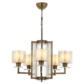 Opviq Elegant Vintage Chandelier, Metal Body, 90 cm Height, 70 cm Diameter | 5 x E27 Max 40W | Modern Glam Design for Stylish Home D&eacute;cor