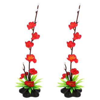 Valiclud 2 Stück Künstliche Sushi Tellerblumen Dekoration Japanische Sashimi Platten Blumenschmuck Realistische Wiederverwendbare Lebensmittelschale für Kalte 