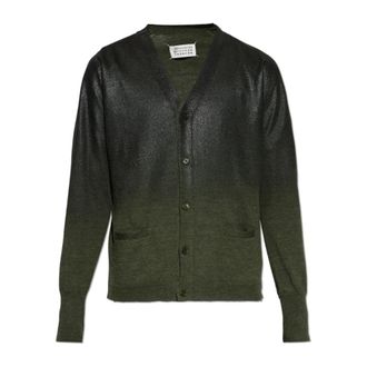 Maison Margiela Homme, Pulls, Vert, Taille: XL Wool Cardigan