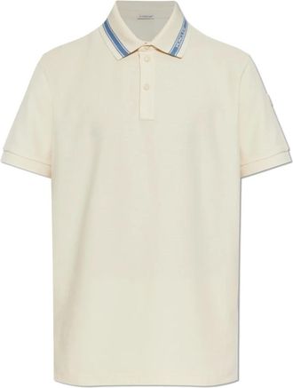 Moncler Homme, Tops, Beige, Taille: S Polo Avec Patch Logo