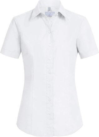 Greiff Größe 52 Corporate Wear Basic Damen Bluse Halbarm Regular Fit Weiß Modell 6516