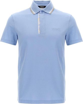 Versace Homme, Tops, Bleu, Taille: XS Polo Classique pour Homme