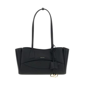 Hidesins Femme, Sacs, Noir, Taille: ONE Size Sac port&eacute; &eacute;paule en cuir avec anses