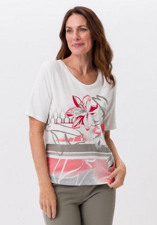 Frank Walder T-Shirt mit floralem Motivprint