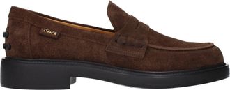 Tod's Chez Tods Mocassins Femme Camouflage Marron Et Blanc