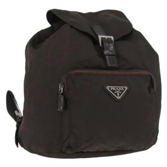 Prada Pre-owned Vintage Leather Backpack - Femme - Pre-owned - Brun - Taille: ONE Size