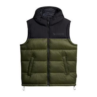 Napapijri Gr&uuml;ne &auml;rmellose Kapuzenjacke - - Jackets - Herren - Gr&uuml;n - S