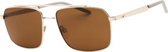 Nike Traveler Strike Sonnenbrille Mit Braunen Gl&auml;sern Und Goldoptik