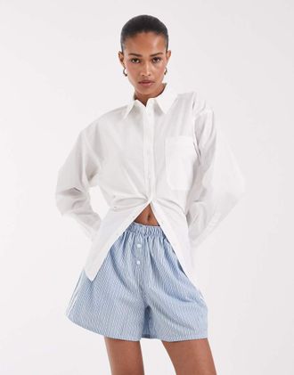 adidas Originals Short style cale&ccedil;on &agrave; rayures - Bleu