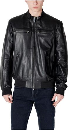 Peuterey Homme, Vestes, Noir, Taille: S &Eacute;l&eacute;gante Veste en Cuir pour Homme