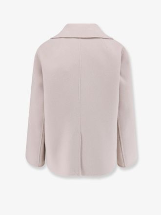 Max Mara Womens Peacoat Smmmargot Pink Virgin Wool Pure Coat