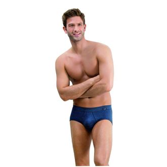 Ammann Herren Slip mit Eingriff Jeans 3er Pack Gr&ouml;&szlig;e 6, Farbe dunkelblau