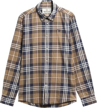 Barbour Edgar Hemd mit ma&szlig;geschneiderter Passform - - Shirts - Herren - Braun - XL