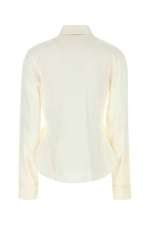 Stella McCartney Womens Ivory Satin Shirt Cream Exterior: Acetate Viscose Camicie