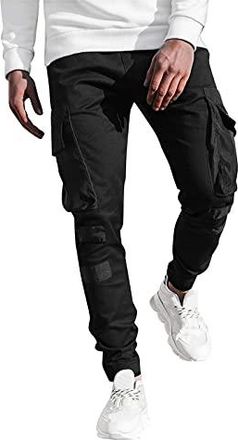 Generic Pantalon cargo pour homme - Pantalon de sport agr&eacute;able - Pantalon de jogging patchwork - Pantalon de loisirs avec plusieurs poches - Pantalon dext&eacute;rie
