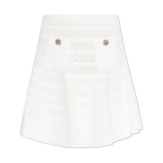 Self Portrait Pointelle Strick-Minirock - - Skirts - Damen - Wei&szlig; - L