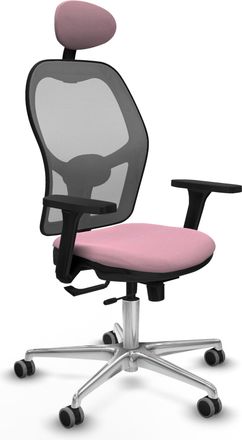 Piqueras y Crespo Ergonomischer Stuhl Rosa Jorquera mit 3D-Armlehnen, h&ouml;henverstellbarer Lendenwirbelst&uuml;tze und festem Kopfteil, ausgestattet mit Syncro/Traslack und in