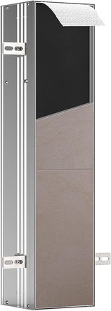 Emco ASIS Plus Unterputz-Schrankmodul f&uuml;r die Klob&uuml;rstengarnitur, Badezimmerschrank mit Toilettenpapierhalter, Hochschrank mit Push to Open-Funktion und An