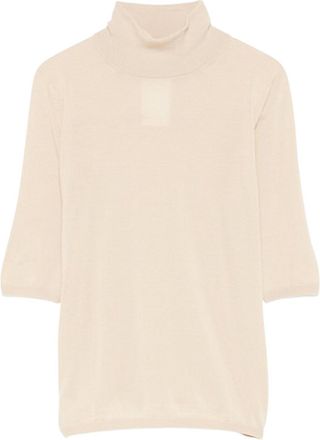 Max Mara Rollkragenpullover - Wei&szlig;