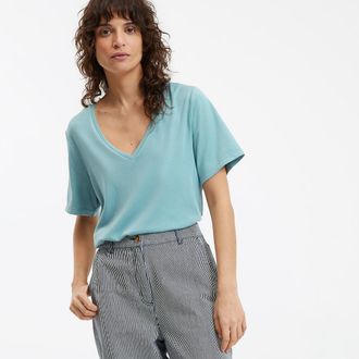 La Redoute Collections T-shirt Col V Manches Courtes