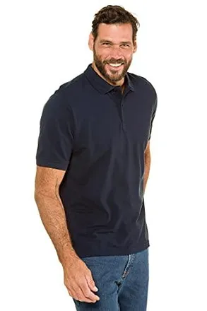JP1880 Hommes Grandes Tailles L-8XL Jusquau 8XL - Polo en Maille de Coton piqué. Patte de Boutonnage et col Chemise, Marine foncé 4XL 702560730-4XL