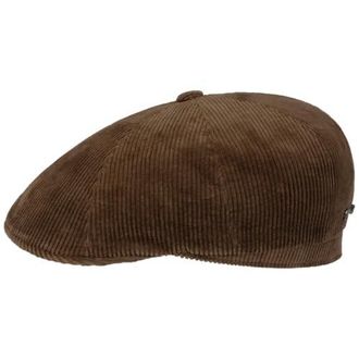 Stetson Casquette 8 Panel Carson Cord Homme - Made in The EU Gavroche avec Visiere Automne-Hiver Automne Hiver - L (58-59 cm) Marron Fonce