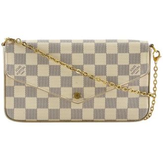 Louis Vuitton Sac bandouli&egrave;re Pochette Felicie Damier Azur Pre-owned - Femme - Pre-owned - Blanc - Taille: ONE Size
