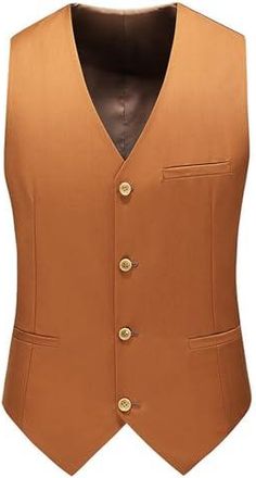 Generico Gilet de costume pour homme Grandes tailles Veste traditionnelle Veste de mariage Blazer Élégant Coupe régulière Casual Uni Gilet décontracté léger sa