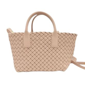 Bottega Veneta Sac &agrave; main Pre-owned en cuir dagneau Intrecciato - Femme - Pre-owned - Rose - Taille: ONE Size