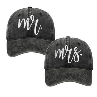 Generic Chapeau brod&eacute; pour la Saint-Valentin 2026 avec lettres pour couples, gris fonc&eacute;, Taille unique