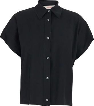 Jucca Femme, Blouses et Chemises, Noir, Taille: 38 FR Short Sleeves Shirt