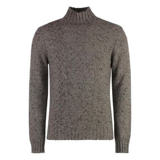 Malo Heather Cashmere Turtleneck Sweater - - Knitwear - Herren - Grau - XL