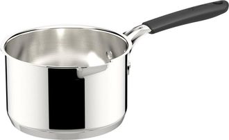 Lagostina Tempra Milchkocher, Kochtopf Ø 16 cm aus Edelstahl 18/10, mit Lagothermboden und Silikongriff, Kochtopf für Induktion, Gas und Ofen