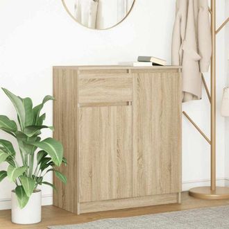 vidaXL vidaXL Sideboard mit Schublade Sonoma-Eiche 71x35x84 cm Holzwerkstoff