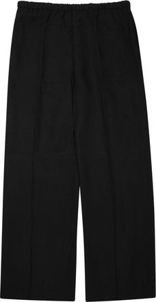 Toteme Lyocell-Linen Blend Trousers - Black