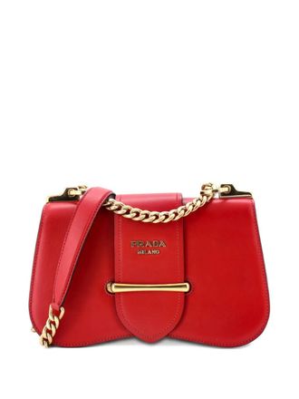 Prada Sidonie Chain Shoulder Bag City Calf Medium crossbody bag - Rouge