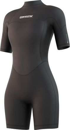 Mystic Watersports - Surf Kitesurf & Windsurfing Damen Brand 3/2mm Back Zip Shorty Neoprenanzug - Schwarz