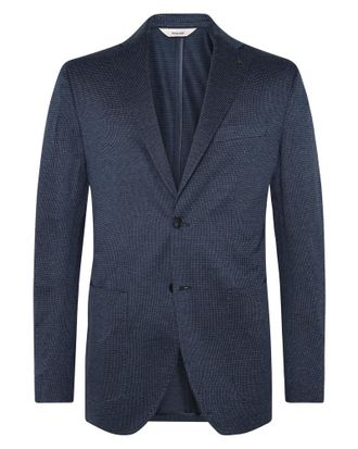 Paoloni Leichtes Sakko aus Baumwolle mit Pepitamuster und Reverskragen in