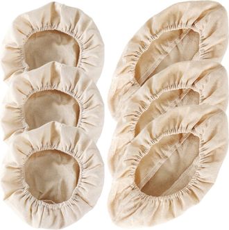 Healifty 6 St&uuml;ck Brotkorb aus Baumwollleinen G&auml;rk&ouml;rbe mit Teigabdeckung Backzubeh&ouml;r f&uuml;r Sauerteigbrot Wiederverwendbare Backtuch Einlagen f&uuml;r Brotbackkorb Prak