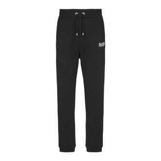 Balmain Homme, Pantalons, Noir, Taille: L Flocked Paris Joggers