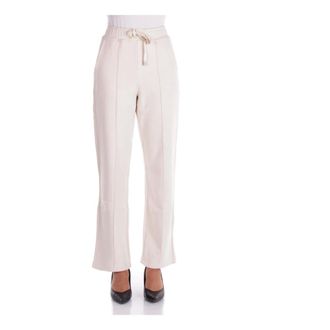 Max Mara Femme, Pantalons, Beige, Taille: 38 FR Pantalon d&eacute;contract&eacute; en coton avec poches