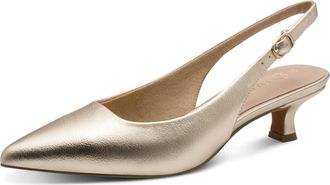 Marco Tozzi Marco Tozzi Damen Pumps weiches Feel Me Fu&szlig;bett weiches Innenfutter Vegan Synthetisch, metallic (Gold), 40 EU