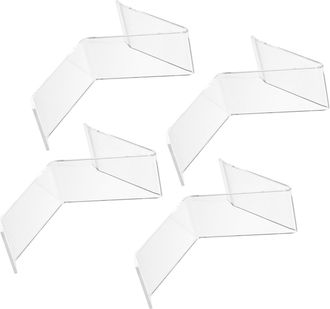 DOITOOL 4 Stück Klarer Präsentationsständer Geschäft Schuhregal transparentes Präsentationsregal Schuhdisplayhalter Einzelhandelsausstellungsstand Ausstellung