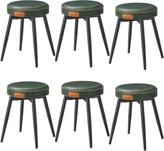 Vasagle EKHO Kollektion - Esszimmerst&uuml;hle, 6er Set, K&uuml;chenst&uuml;hle, Kunstleder, Mid-Century-Modern-Stil, 48,2 cm hoch, f&uuml;r K&uuml;che, Esszimmer, einfacher Aufbau, w