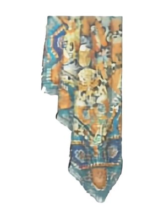 Pierre-Louis Mascia écharpe multicolore - Orange