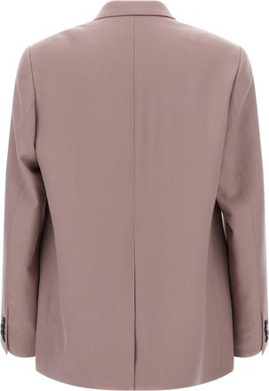 Dries Van Noten Double-Breasted Wool Blazer - Mauve