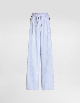 Dolce & Gabbana Striped Poplin Trousers - Frau Hosen Und Shorts n/d 40
