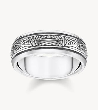 Thomas Sabo Bague &agrave; ornement - Argent&eacute;