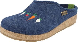 Haflinger Damen Hausschuhe R&uuml;ben Pantoffel Filz Grizzly R&uuml;bli 741042, Gr&ouml;&szlig;e:42 EU, Farbe:Blau